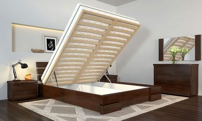 Двуспальная Кровать С Подъемным Механизмом:155+(Фото) Моделей